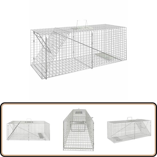 vidaXL Dierenval - Gegalvaniseerd IJzer - 64,5 cm Muizenval ...