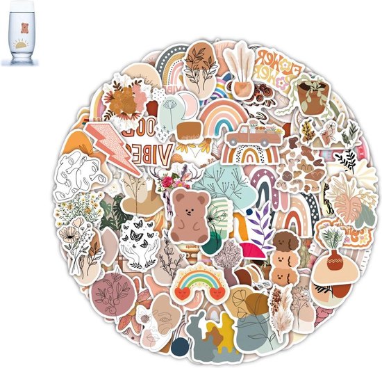 Motiverende Boho-stickers set van 100 | Boho-stickers voor laptop ...