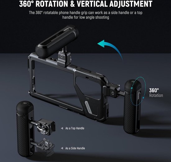 Ultra videokooi Rig stabilisator met Quick Release zijgreep en ...