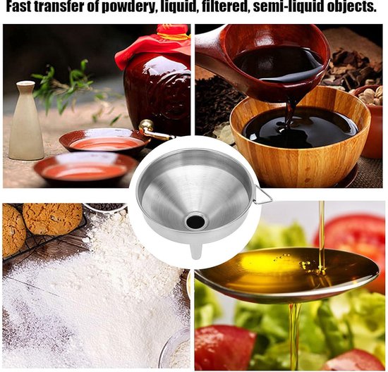 Roestvrijstalen Verdikte Metalen Trechter - Keukentrechter voor ...