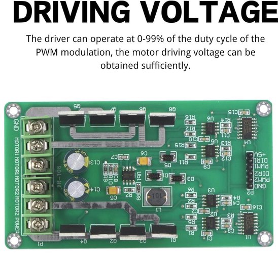 HTML H-Bridge FET Driver Module 24VDC - Dual Motor Driver Board Chip - IRF3205 MOSFET... | bol