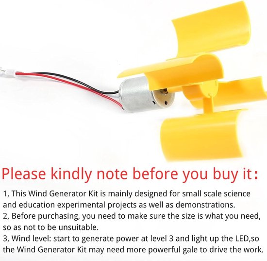 Mini Wind Turbine Vertical Wind Generator Set DIY Educational Model | bol