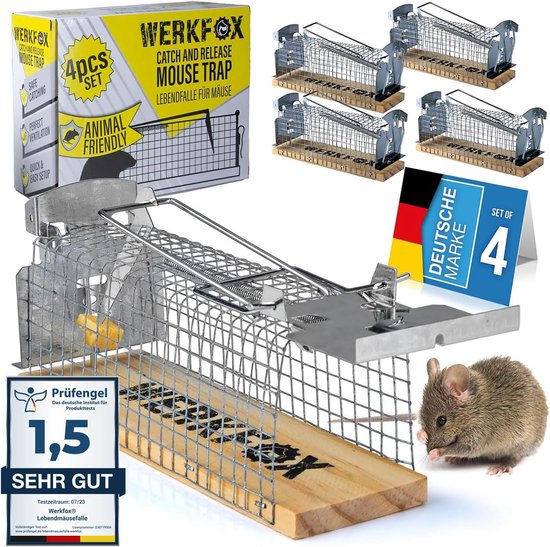 Humane Muizenval - Vriendelijke Levende Val voor Muizen, Herbruikbaar ...