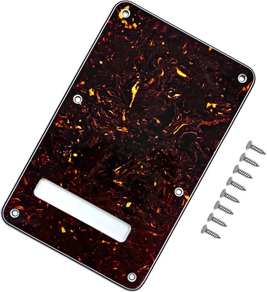 Guitar Back Plate for Strat/Stratocaster Tremolo Cavity Cover - Darkred ...