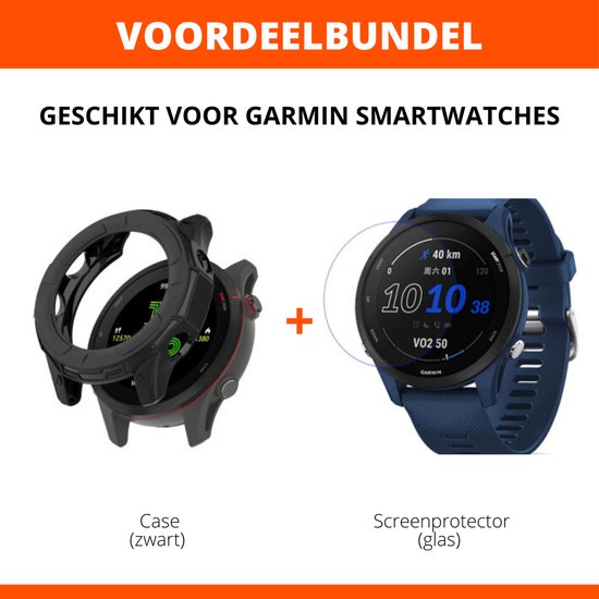 Strap-it TPU Case + Glazen Screenprotector - Geschikt voor Garmin ...