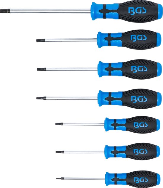 BGS Schroevendraaierset Torx met boring T10 - T40 7 delig | bol