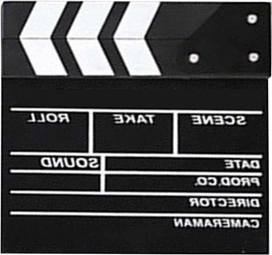 Movie Clapper Board 20 X 20cm - Durable Wooden Multifunctional Dry Erase for... | bol