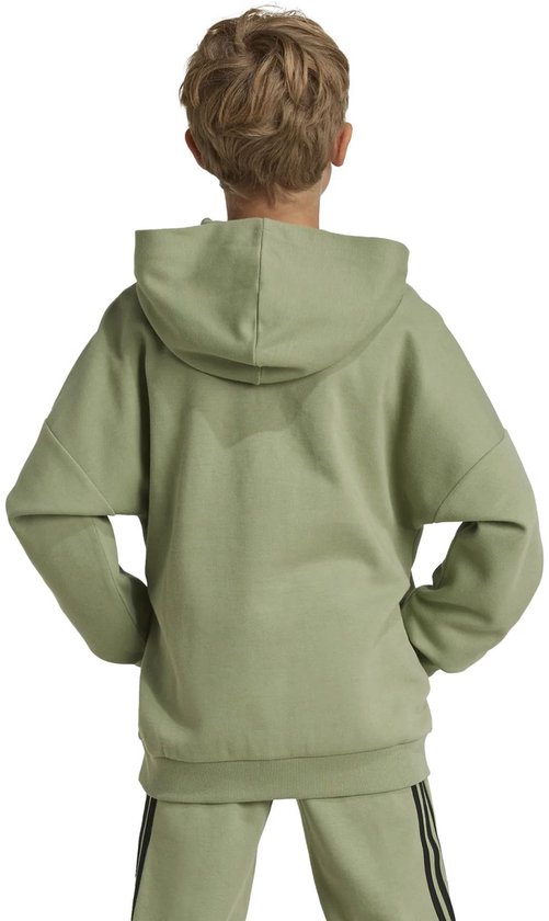 ADIDAS - u fi logo hd - Hooded sportcasual jongens - Black/Black/White ...