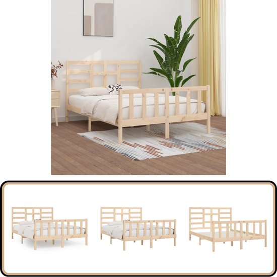 vidaXL Bedframe - Grenenhout - 120x200 cm - Zonder Matras Houten Bed ...