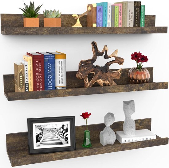 Zwevende muurplanken - Moderne rustieke stijl - Set van 3 ...