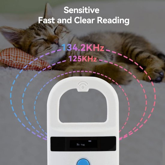 Rechargeable Microchip Reader ID Scanner Pet Label Display ...