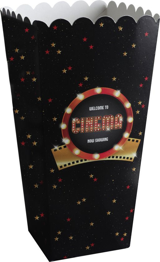 Santex Popcorn/snoep bakjes - 8x - Hollywood/film thema - karton - 6 x ...