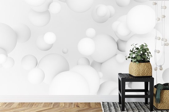 Fotobehang Witte Ballen 3D | bol