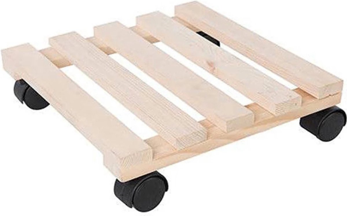 PD® plantentrolley op wieltjes - 30cm x 30cm - plantentrolley - Hout ...