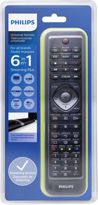 Philips afstandsbediening - 6-in-1 - universeel | bol