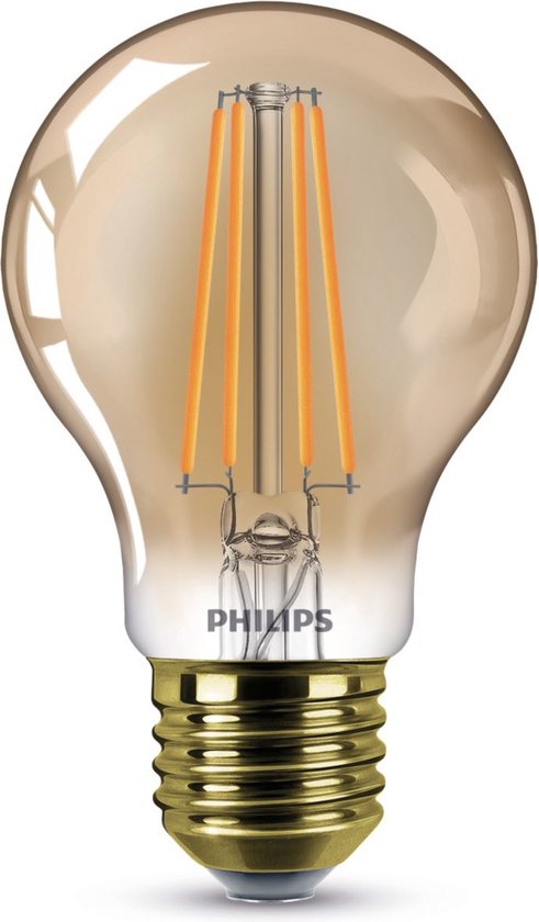 Philips Glas LED Filament Lichtbron - Fitting E27 - Dimbaar | bol