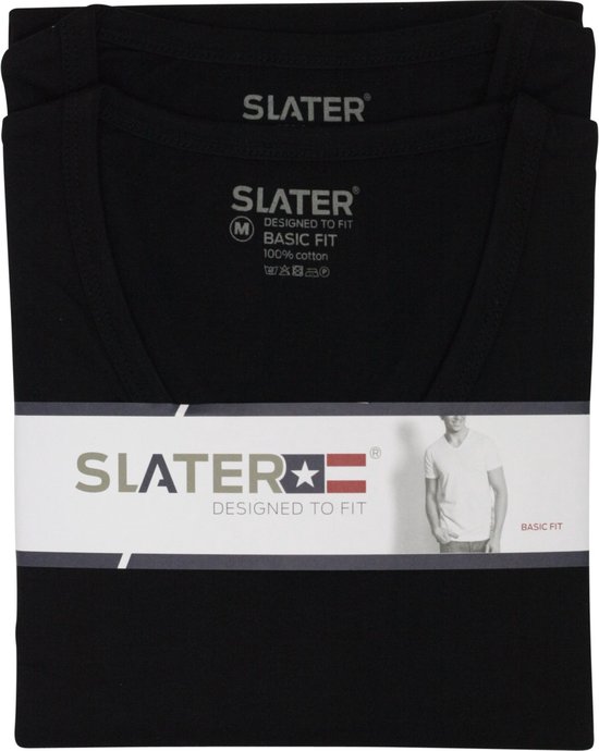 Slater 7820 - Basic Fit Extra Lang 2-pack T-shirt V-hals korte mouw ...