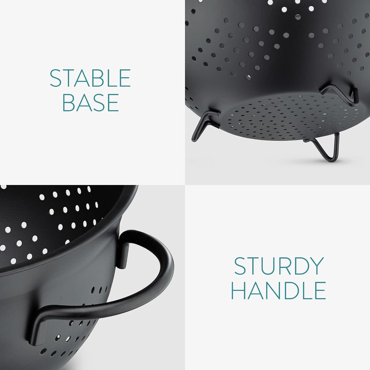 vergiet van roestvrij staal - 4,8 liter - Metalen vergiet met ...