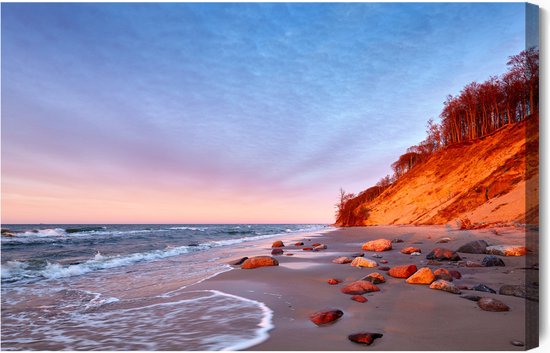 Schilderijkoning - Canvas Schilderij Kliffen Op Het Poolse Strand - 90 ...