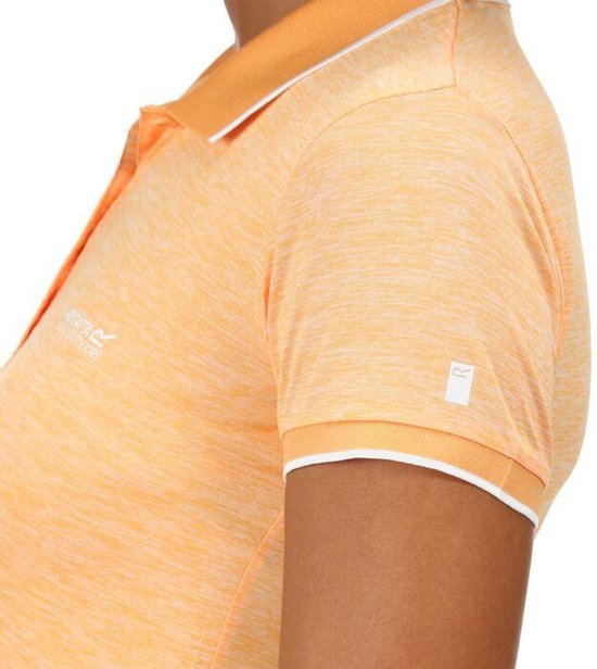 Het Regatta Remex II T-shirt met korte mouwen - dames - sneldrogend - polohals - Oranje | bol