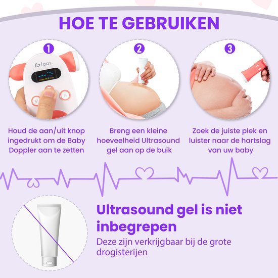 Faas Doppler Baby - Baby Hartje Monitor - Zwanger / in Verwachting ...
