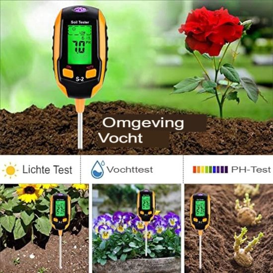Watermeter voor Kamerplanten - Vochtmeter Planten - Vochtigheidsmeter ...