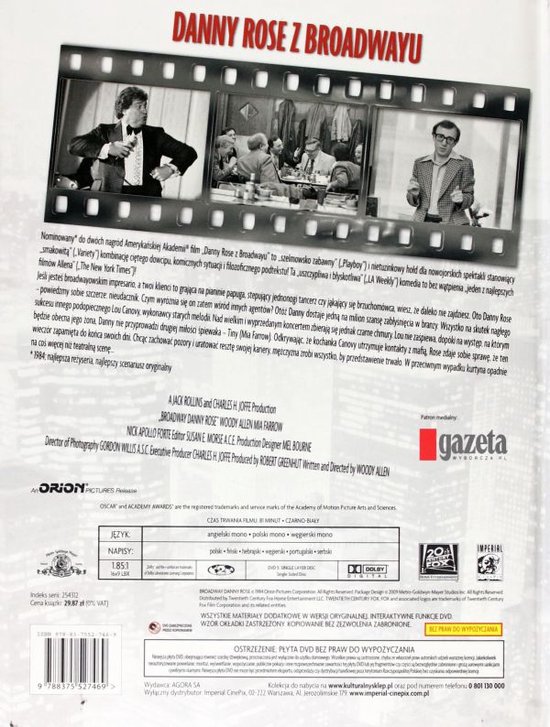 Broadway Danny Rose [DVD] (Dvd), Nick Apollo Forte | Dvd's | bol