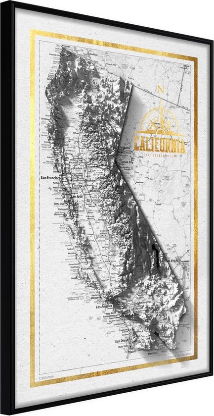 Raised Relief Map: California | bol