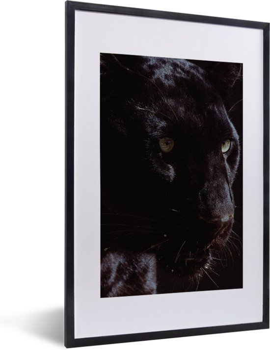 Fotolijst incl. Poster - Panter - Dier - Zwart - 40x60 cm - Posterlijst ...