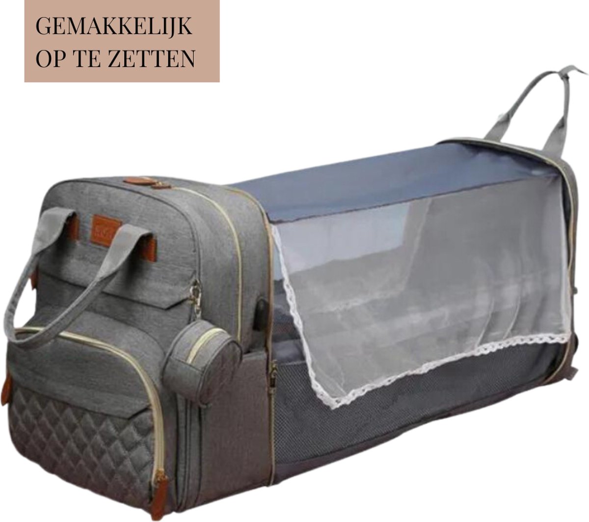 Plunki luiertas rugzak - Inclusief verschoon mat - Complete set - Zwart ...