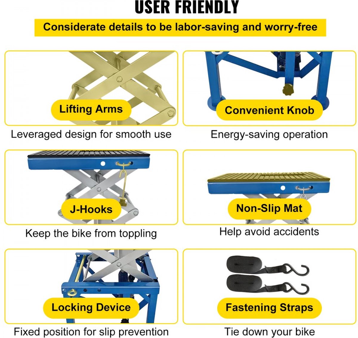 Dakta® Motorkrik Motorfietstakel, Hydraulische Hefbrug 300LBS, Motor ...