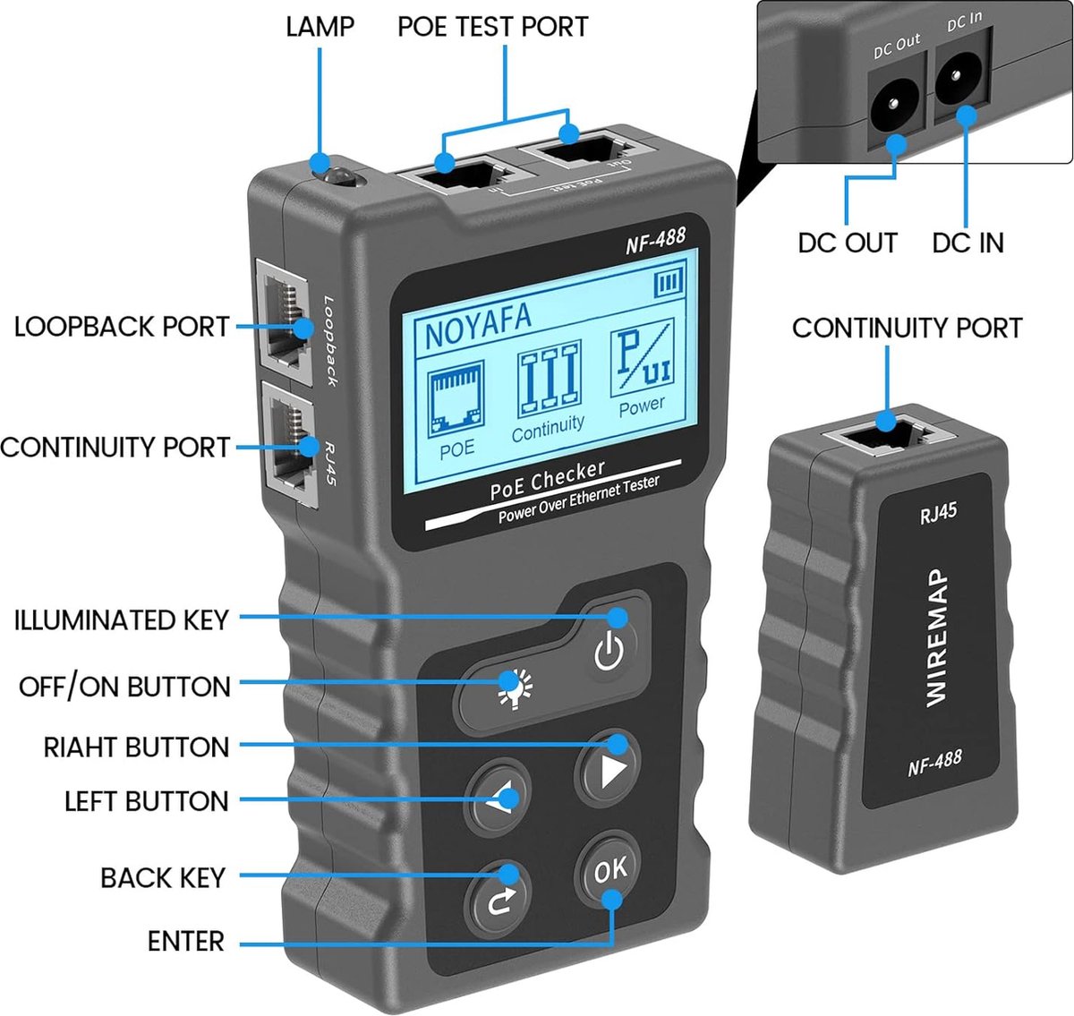 Elysium Netwerkkabel tester - UTP tester - Kabel tester - Netwerk ...