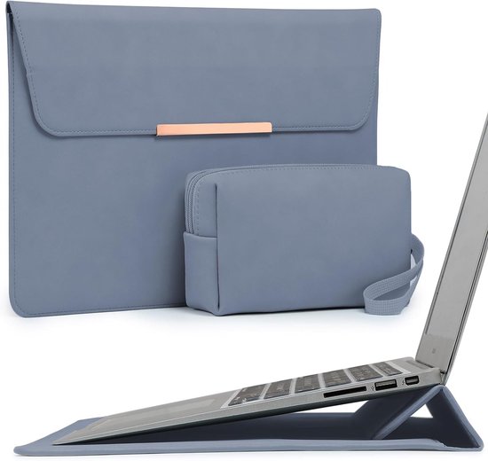 Laptop Sleeve voor 13.3-14 Inch Laptops met Stand voor MacBook en ...