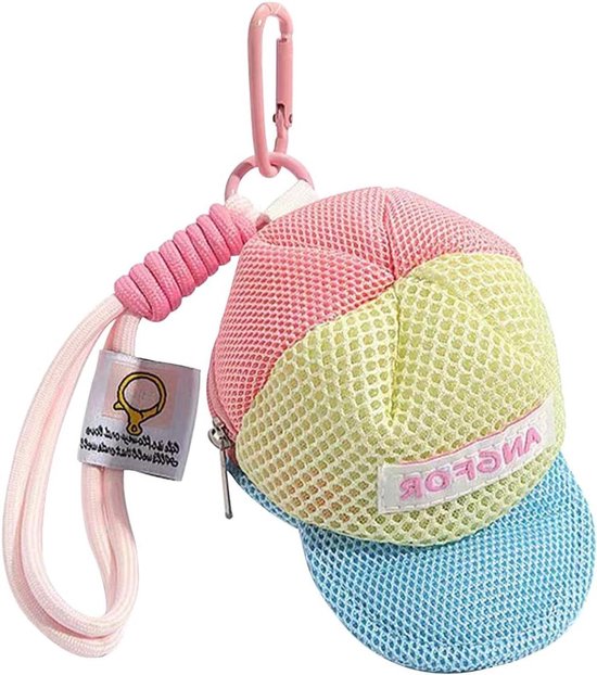 Mini tas sleutelhanger - Bedel met rits - Kleine spullen opbergen ...