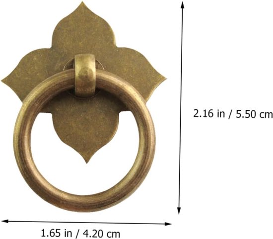 Deur Knoppen - Ring Handvat - Kast Decoratie - Antieke Stijl - 2 Stuks ...
