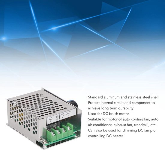 10A PWM DC Motor Speed Controller for Electric Brush Motors - Regulates ...