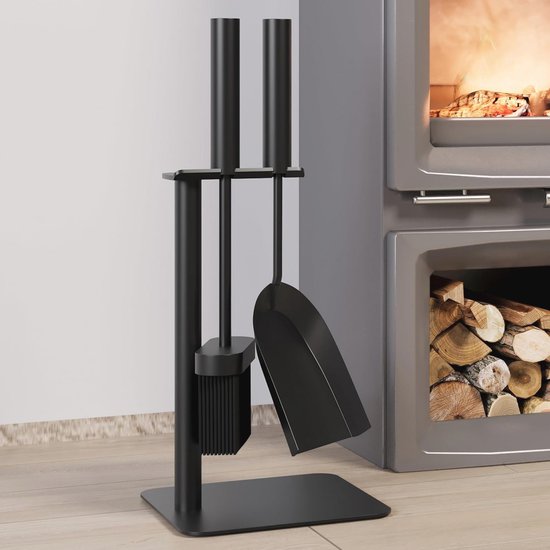 3-delige gereedschap set voor open haard met borstel, schop en ...