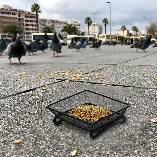 2 stuks fijnmazig voederstation voor vogels op de grond - voederbak ...