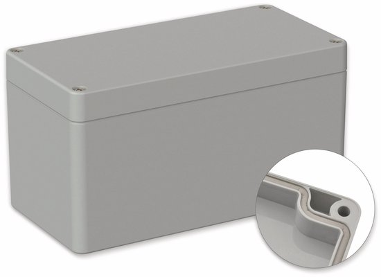 POLLIN, polycarbonaat behuizing, 160 x 80 x 85 mm, IP66, lichtgrijs | bol