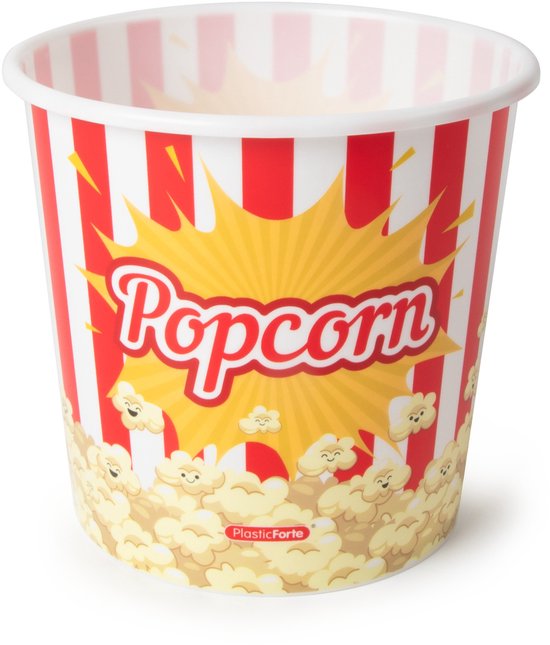 Plasticforte Popcorn bak - 12x - rood/wit retro print - kunststof - 14 ...