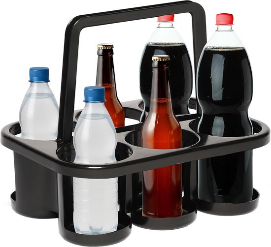 Novaliv flessendrager voor 6 flessen - Stabiele grip - Drankenmand ...