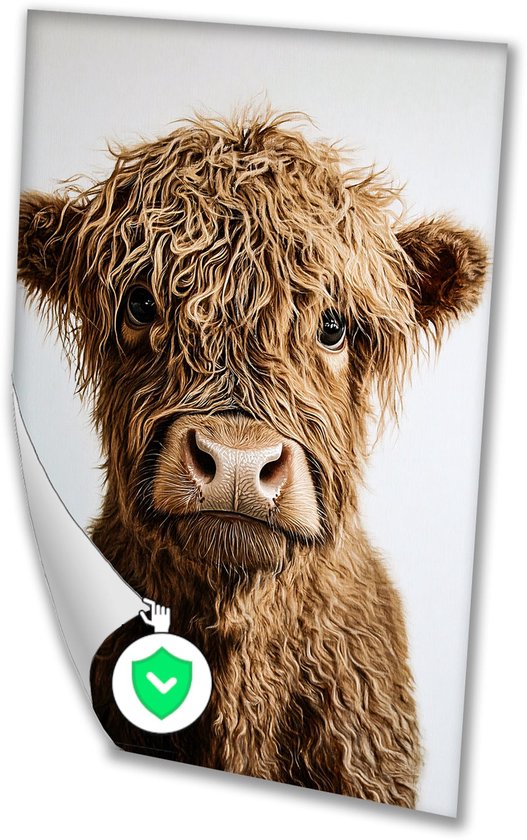 Gedetailleerd portret Schotse Hooglander - Hooglander poster - Poster ...