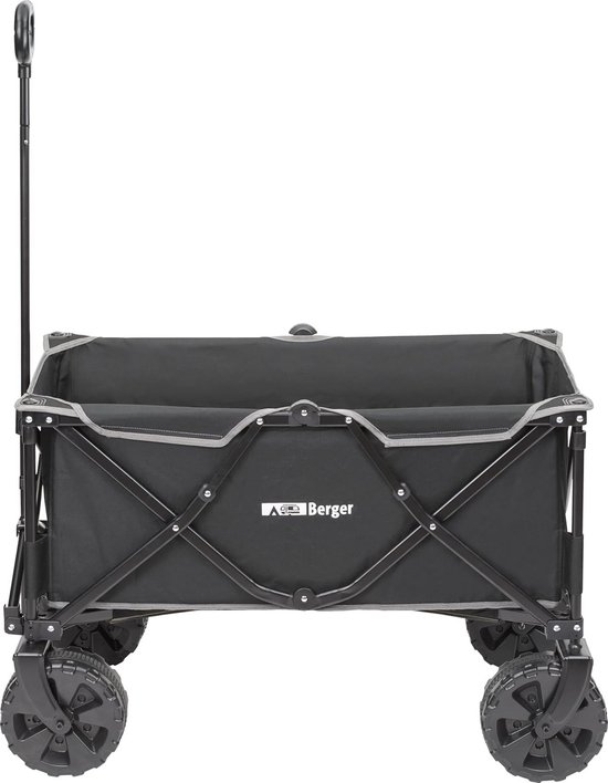 Opvouwbare Bolderkar 130 Liter - Transportkar tot 100 kg - Inclusief Beschermhoes - Zwart | bol