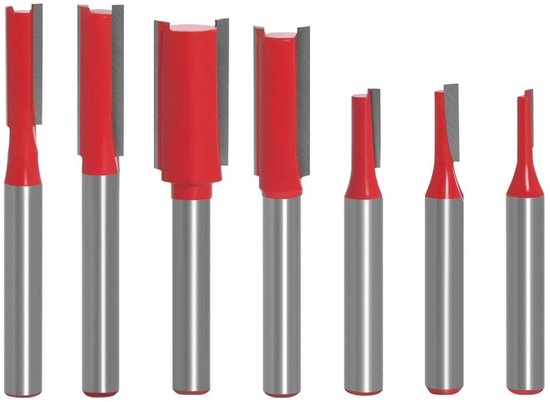7 Stuks Flush Trim Frezen Dubbele Fluit Rechte Frezen 6mm Schacht Frees ...