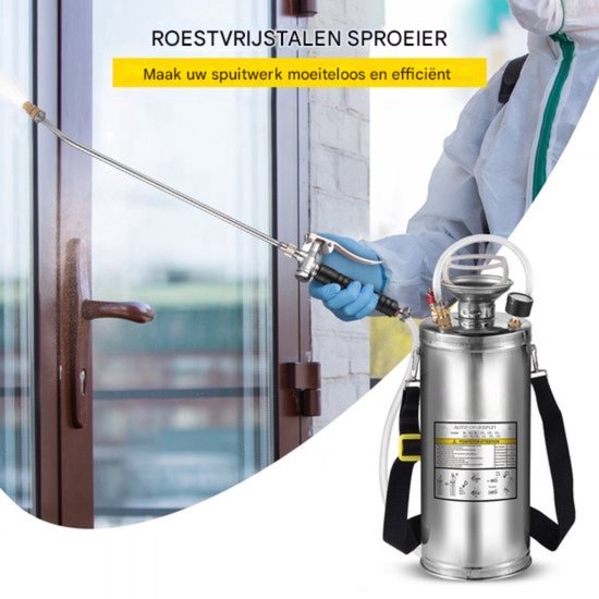 Ontkruidsproeier - Rugspuit - Ergonomisch - variabele Spray - RVS ...