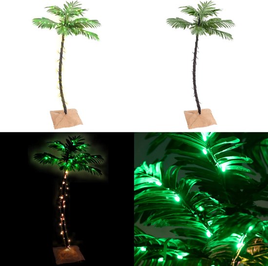 vidaXL Palmboom LED 72 LED's warmwit 120 cm - LED-boom - LED-bomen ...