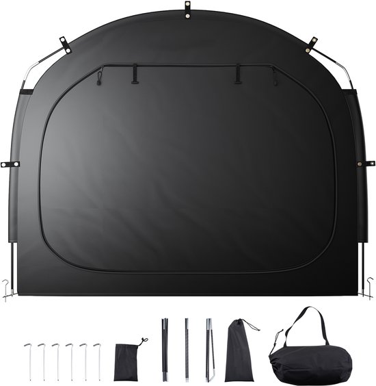 Fietstent voor 5 fietsen, ruime fietsgarage met geventileerd raam ...