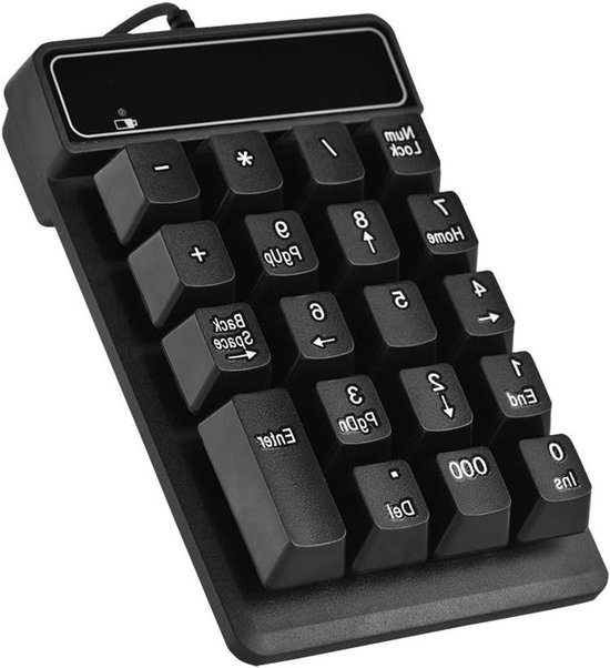 Numeriek toetsenbord bekabeld 19 toetsen inclusief toets 000 USB ...