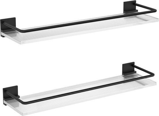 Acryl zwevende badkamerplanken - set van 2, wandplanken voor badkamer ...