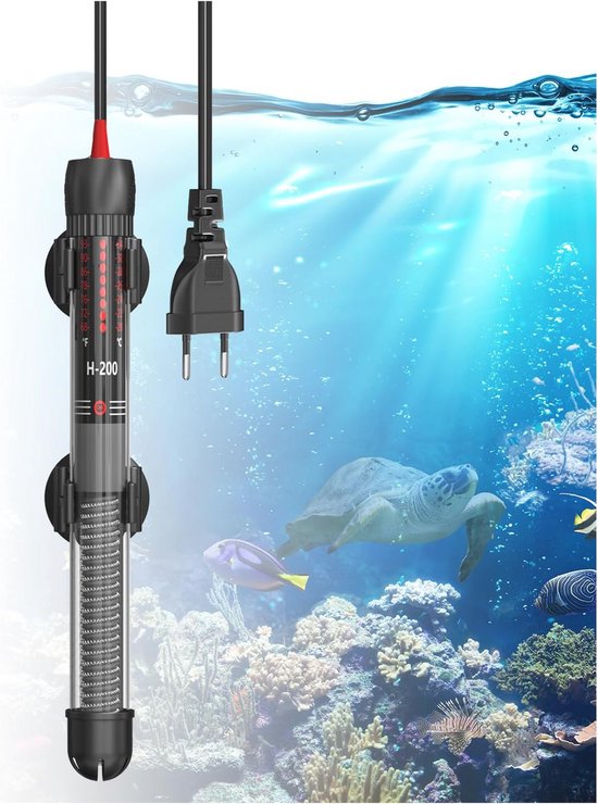 Dompelbare Aquarium Verwarmer 100W - Instelbare Temperatuur voor 50L ...